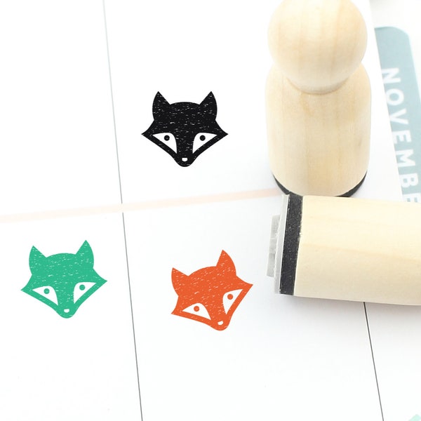 Fox Rubber Stamp - Etsy