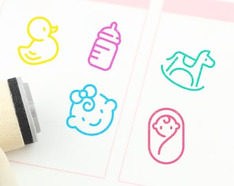 Baby Rubber Stamp | Etsy