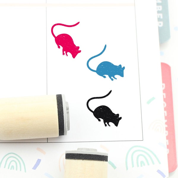 Mouse Rubber Stamp - Etsy