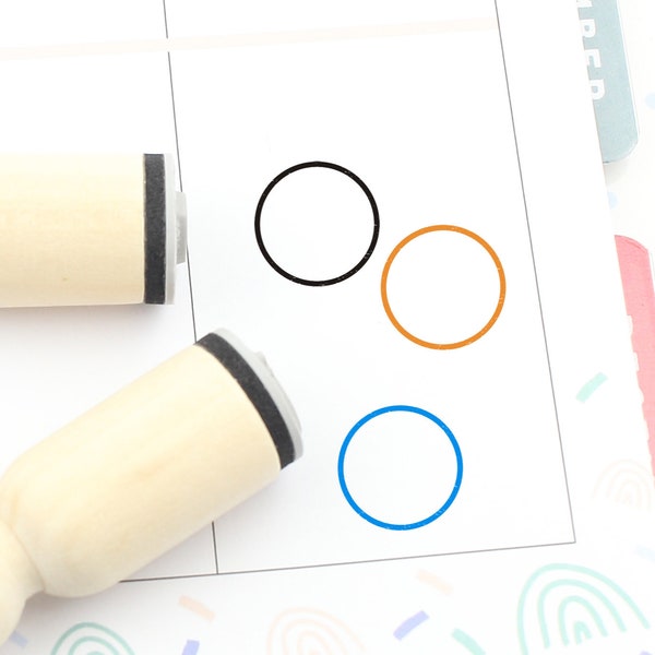 Circle Rubber Stamp - Etsy