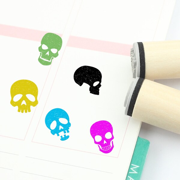 Skull Rubber Stamp - Etsy