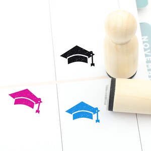 Graduation Cap Rubber Stamp Graduation Stamp Cute Graduation - Etsy