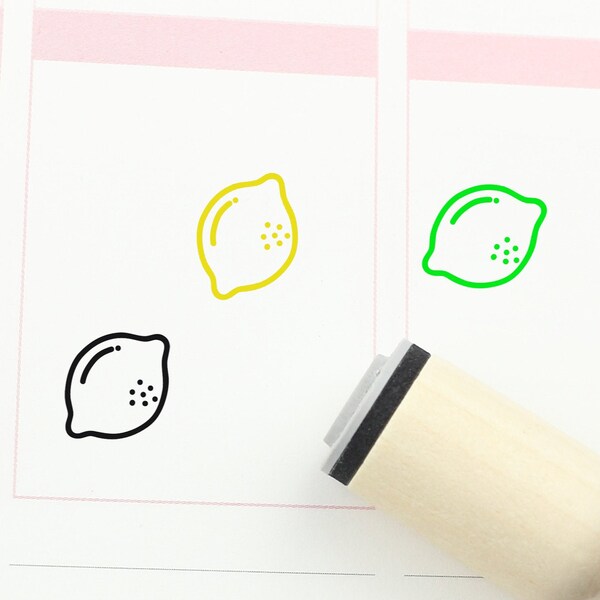 Lemon Rubber Stamp - Etsy