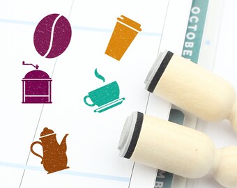 Coffee Beans Stamp | Etsy