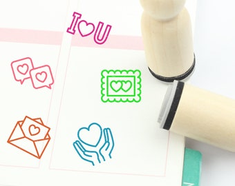 Message Rubber Stamp | Etsy