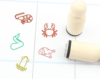 Food Rubber Stamp | Etsy