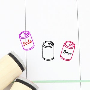 Can Rubber Stamp Beer Can Stamp Soda Can Stamp Planner - Etsy