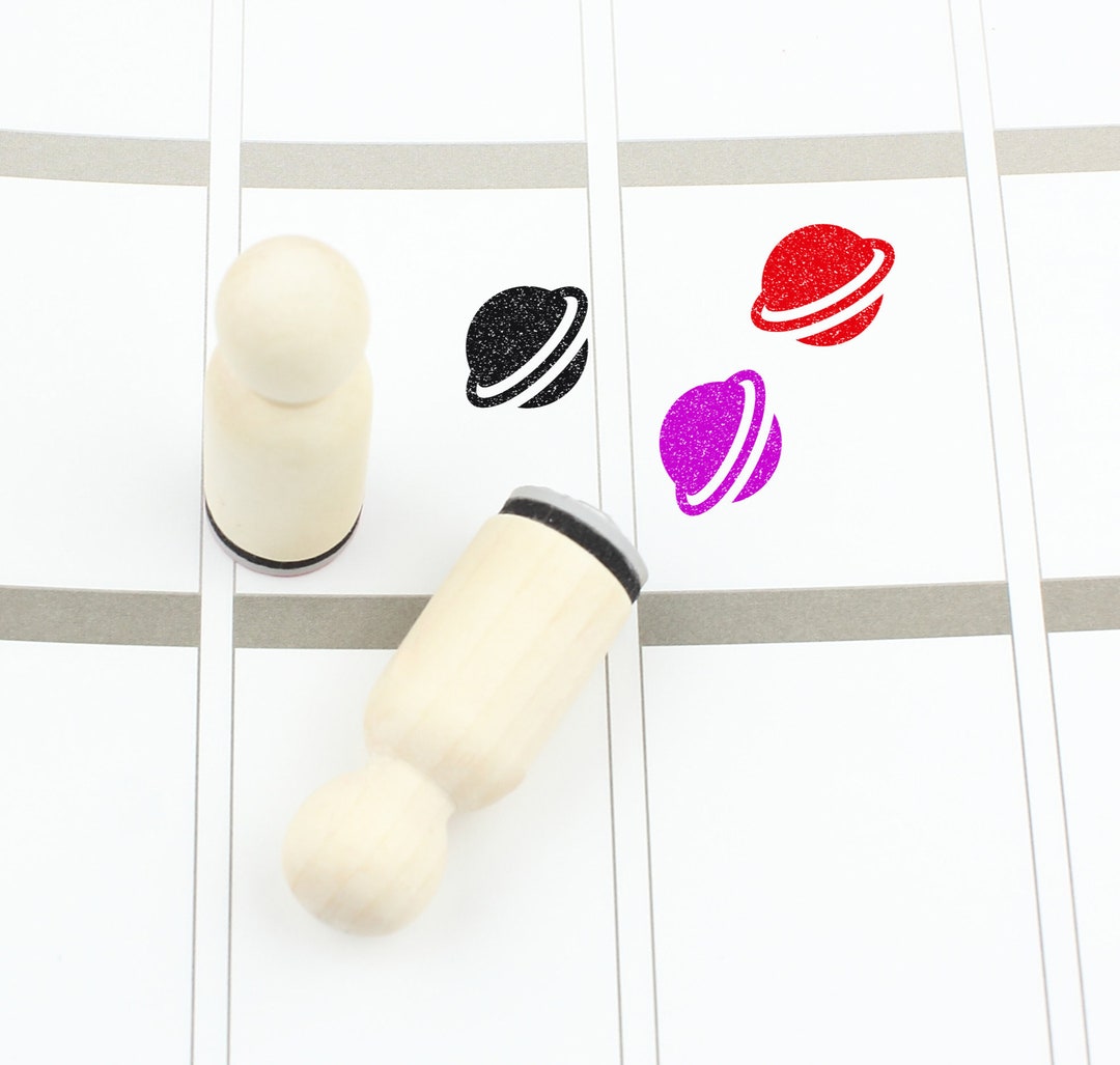Planet Rubber Stamp Star Stamp Universe Stamp Planner - Etsy