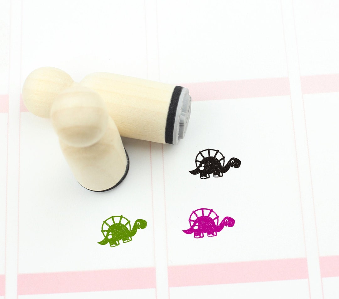 Dinosaur Rubber Stamp Little Dinosaur Stamp Cute Dinosaur - Etsy