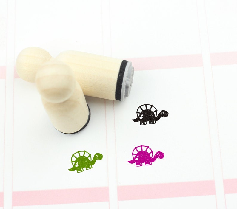 Dinosaur Rubber Stamp Little Dinosaur Stamp Cute Dinosaur - Etsy