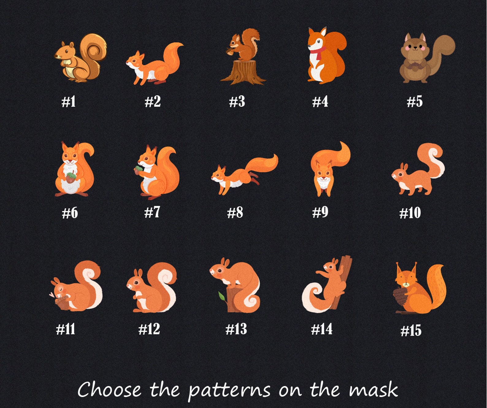 Squirrel Face Mask Woodland Animal Face Mask Filter Pocket | Etsy