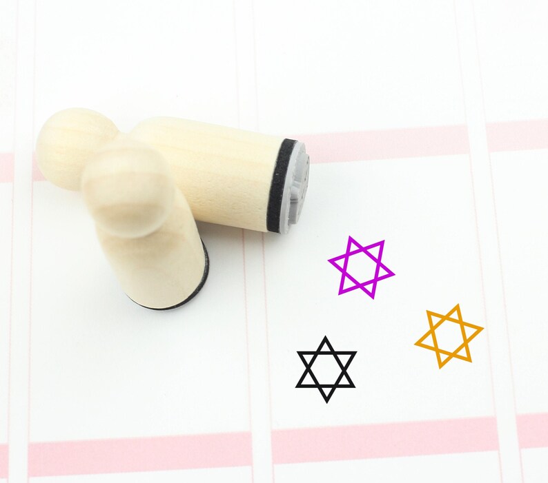 Star of David Rubber Stamp Judaica Stamp Cute Star of David | Etsy