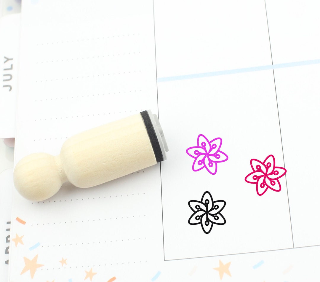 Lily Rubber Stamp Flower Stamp Cute Lily Stamp Planner - Etsy