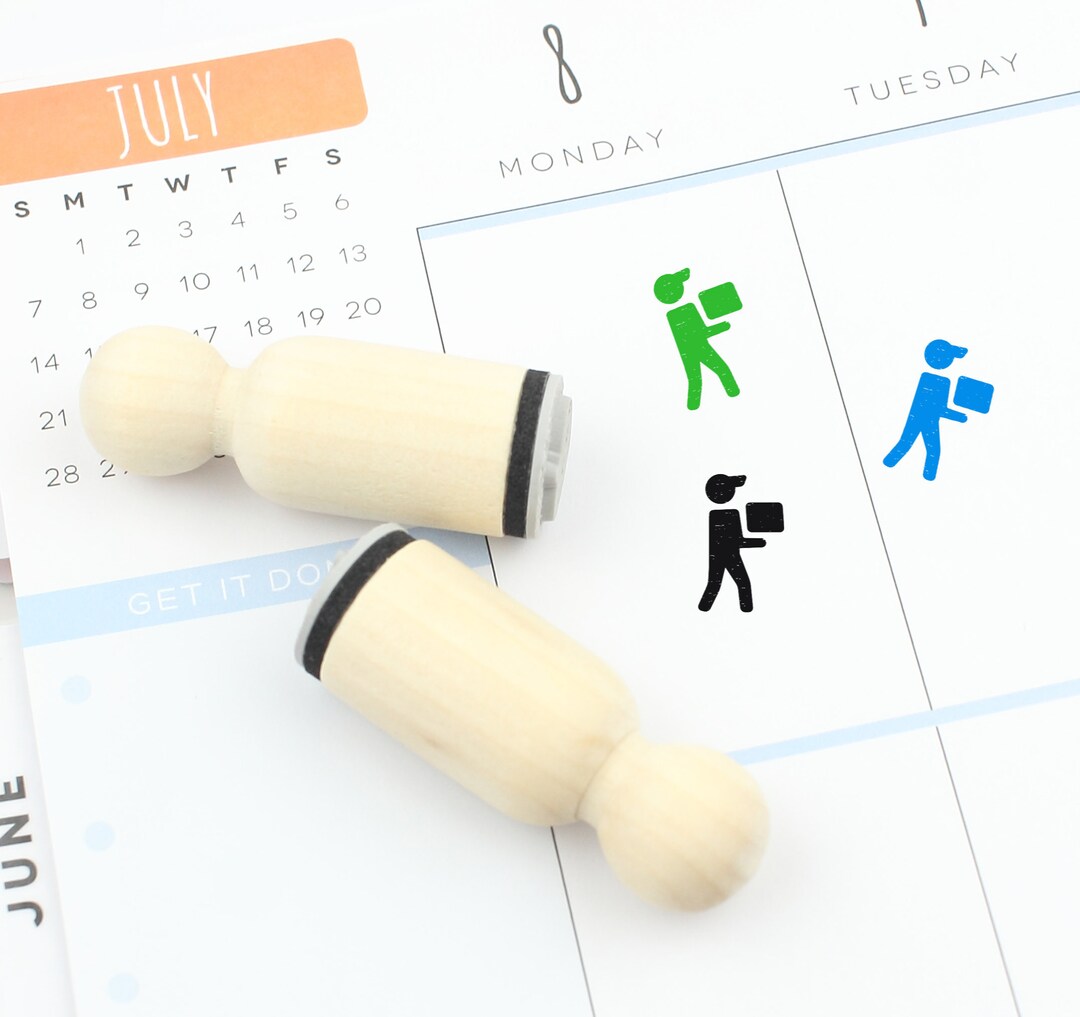 Postman Rubber Stamp Delivery Man Stamp Cute Postman Stamp - Etsy