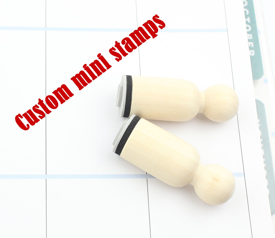 Custom mini rubber stamps 10mm 16mm 20mm small rubber | Etsy