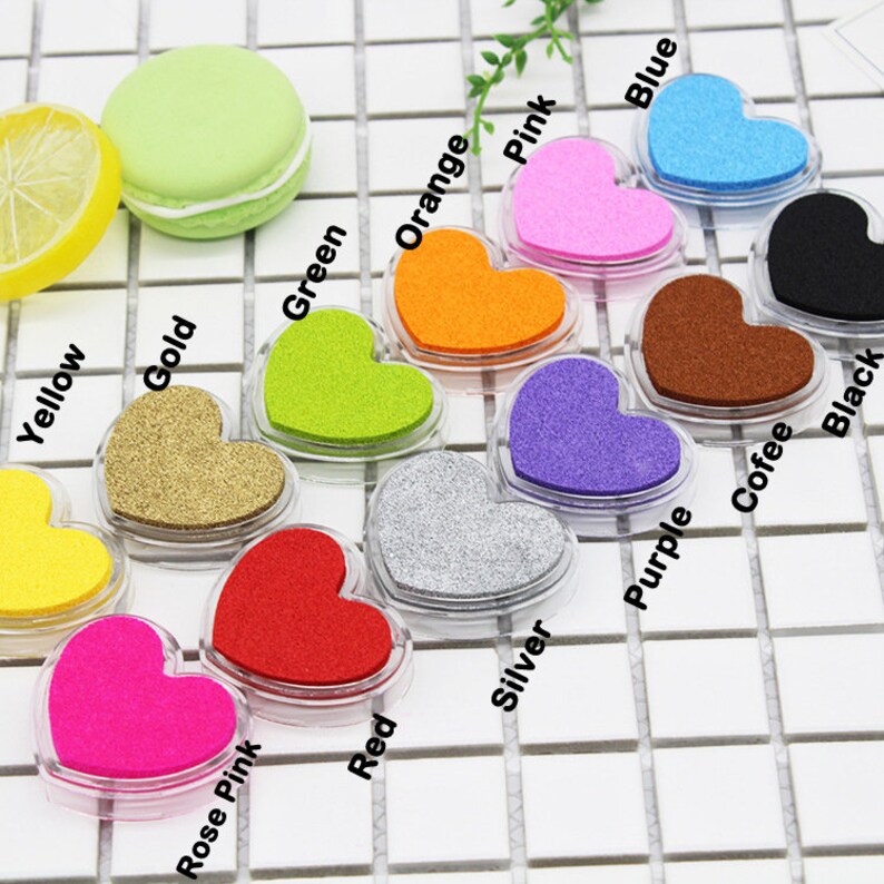 Heart Multipurpose Ink Pad Craft Ink Pad Colorful Inkpad | Etsy