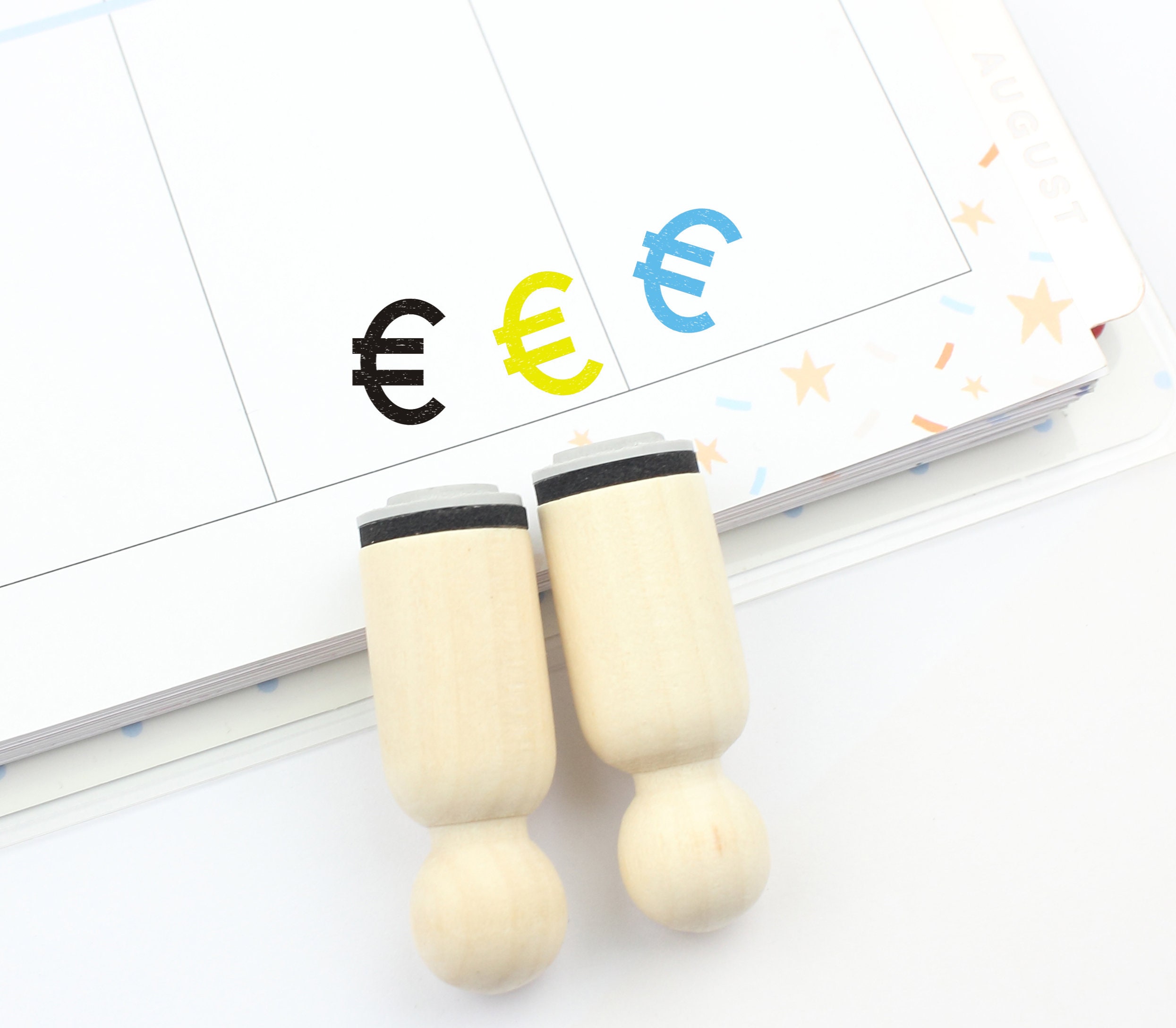 Euro Dollar Rubber Stamp Euro Stamp Cute Euro Dollar | Etsy