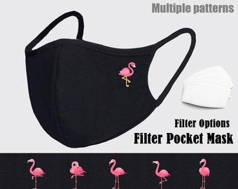 Flamingo Face Mask | Etsy