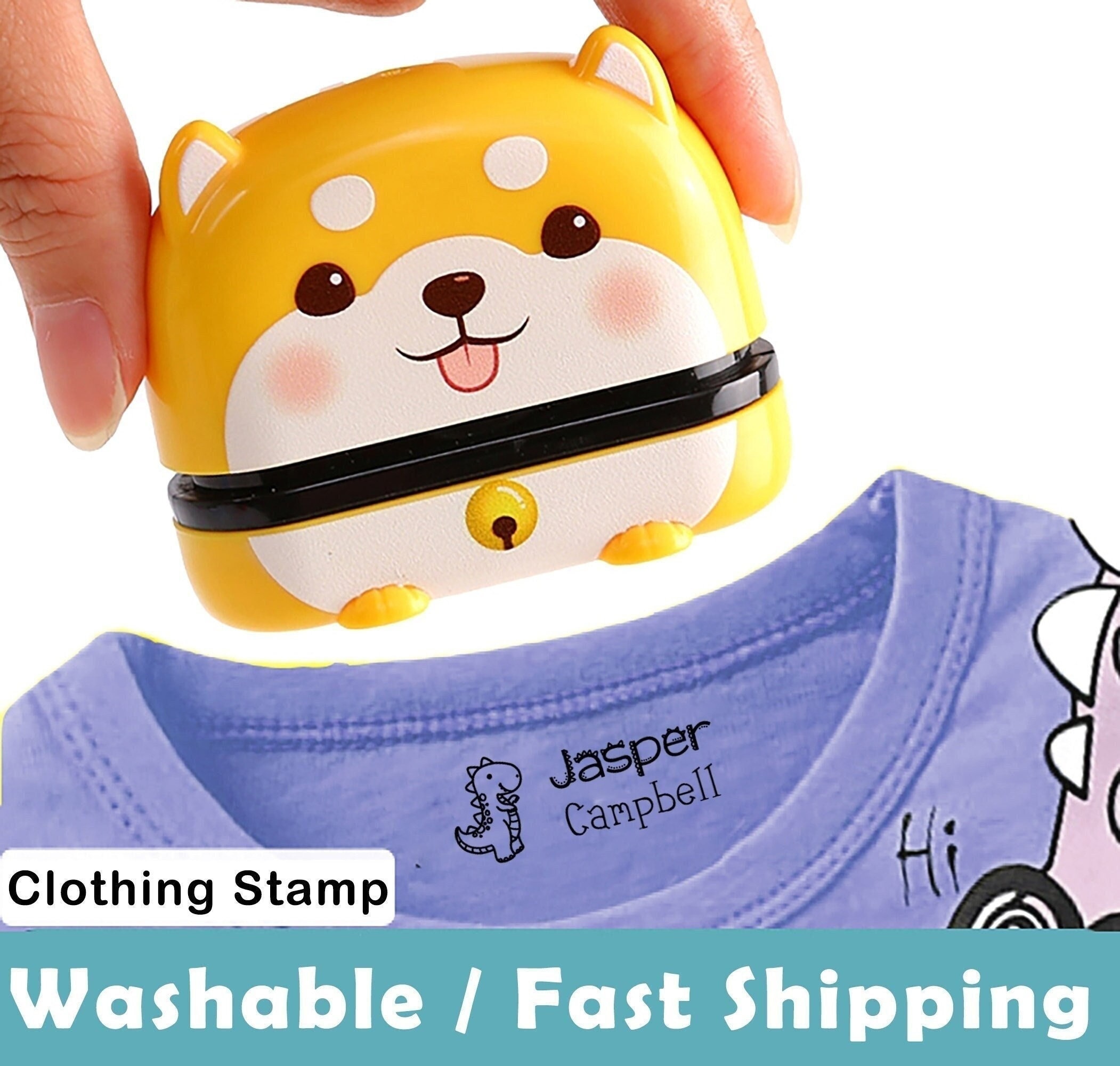 Custom Kids Clothing Stamp Personalized Kids Name Stamp - Etsy