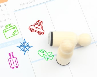 Garbage Rubber Stamp Trash Can Stamp Cute Garbage Stamp - Etsy