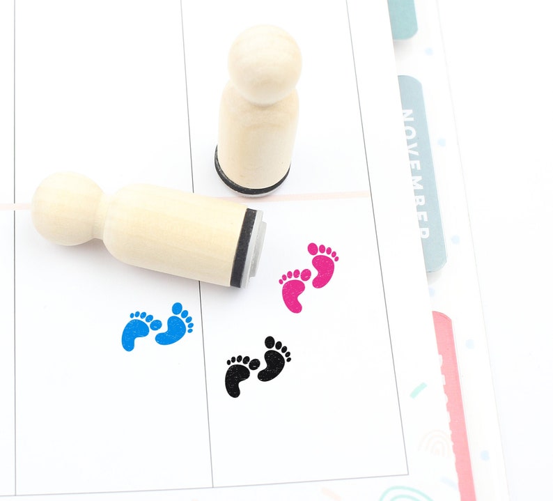 Baby Feet Rubber Stamp Footprint Stamp Cute Baby Feet Stamp - Etsy