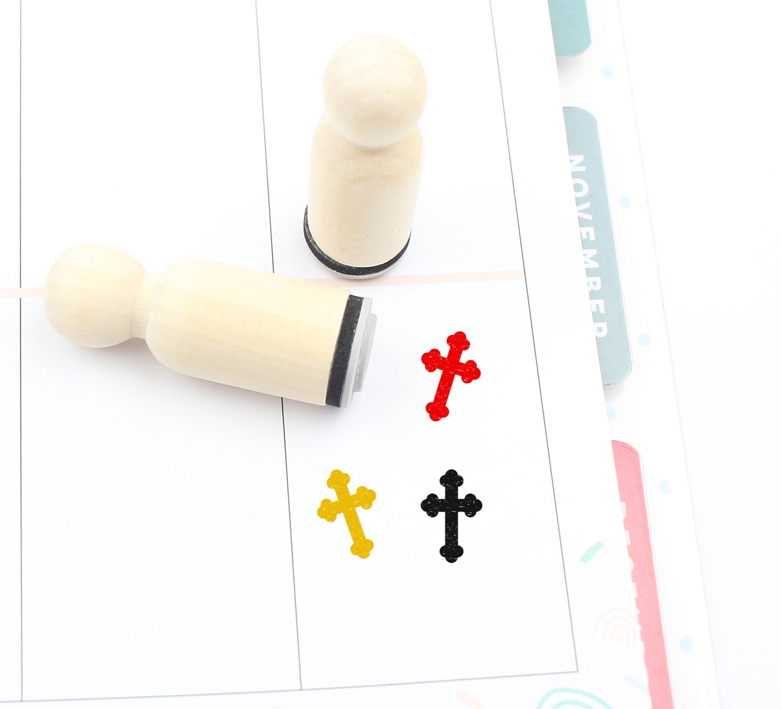 Cross Rubber Stamp Religion Stamp Cute Cross Stamp Planner - Etsy