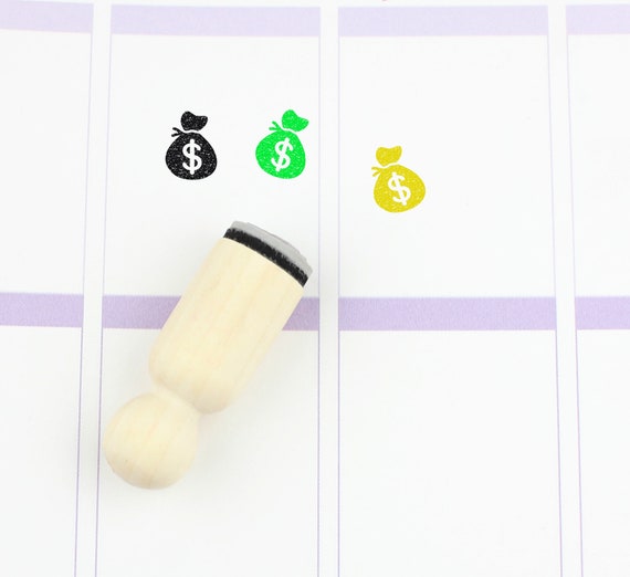 Money Bag Rubber Stamp Dollars Bag Stamp Money Stamp - Etsy