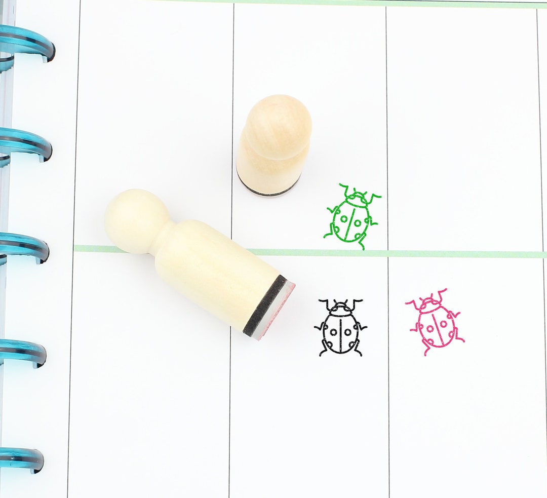 Ladybug Rubber Stamp Ladybird Stamp Insects Stamp Planner - Etsy