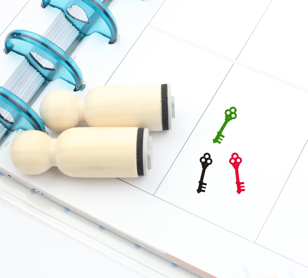 Vintage Key Rubber Stamp Skeleton Key Stamp Cute Retro Key - Etsy