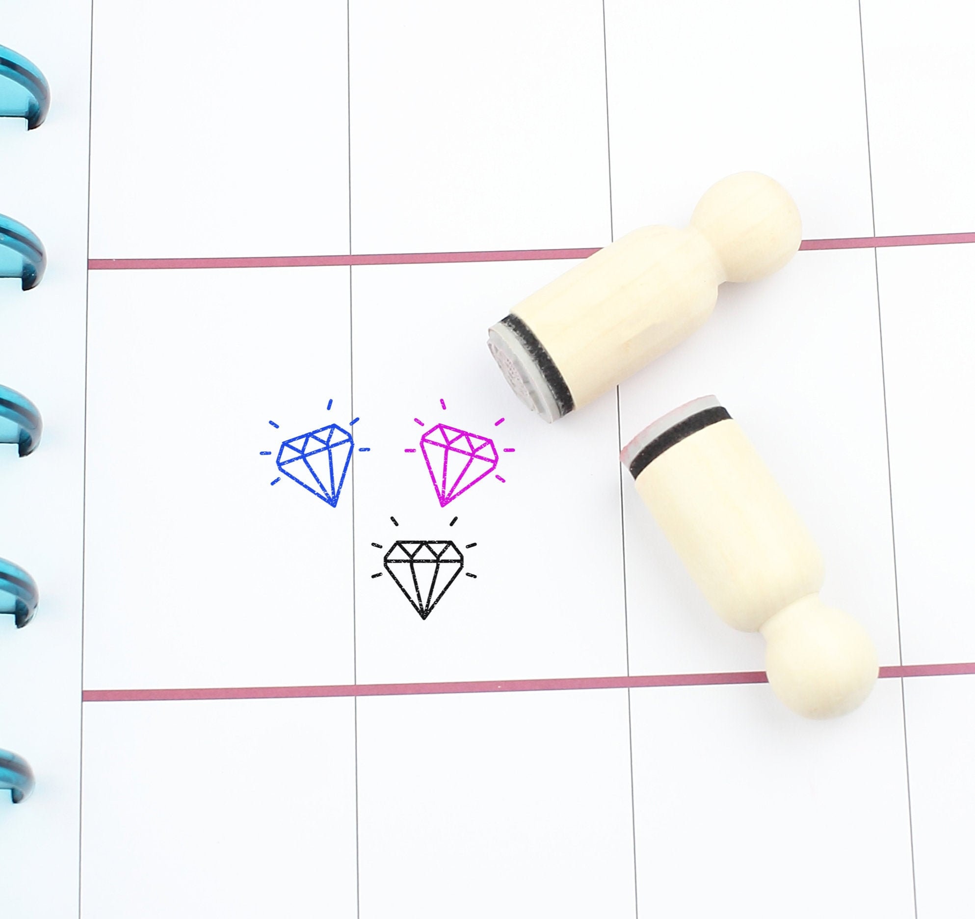 Diamond Rubber Stamp Diamond Stamp Jewel Stamp Planner - Etsy