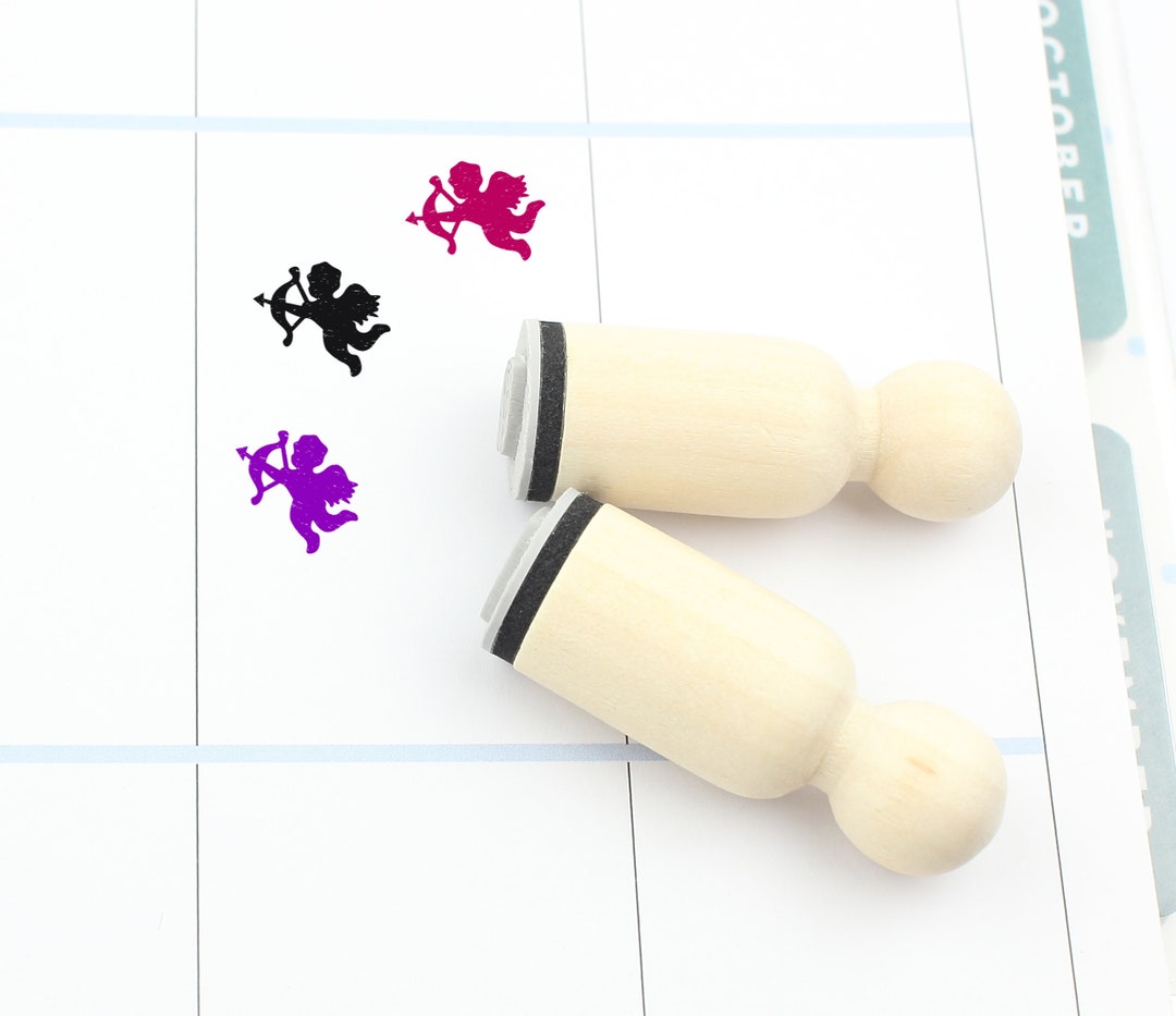 Cupid Rubber Stamp Angel Stamp Cute Cupid Stamp Planner - Etsy