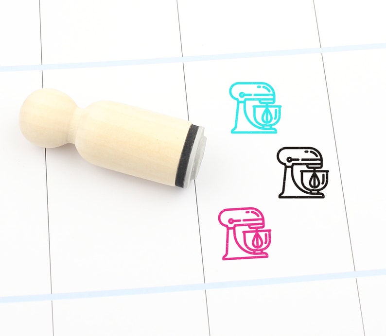 Electric Mixer Rubber Stamp Stand Mixer Stamp Cute Electric - Etsy