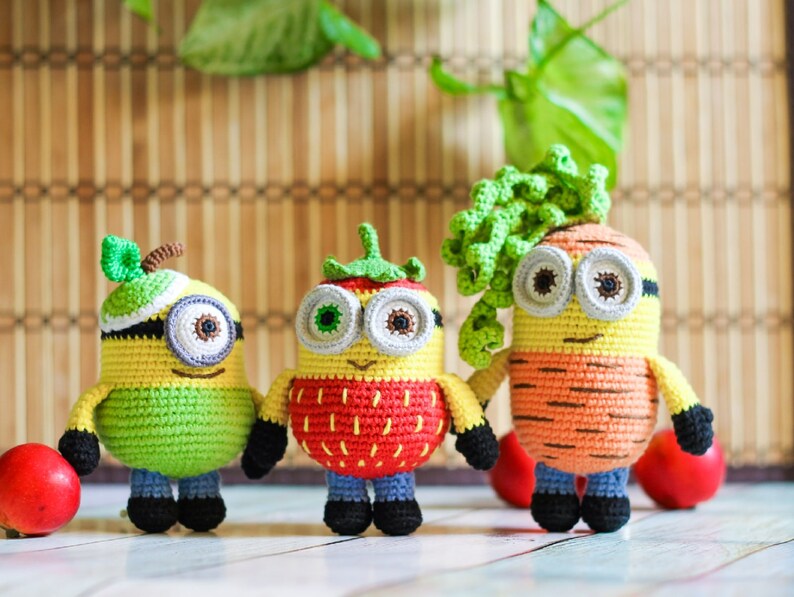 Fruit Minion Kitchen Play Food 4.5 Inches Green Apple Toy. | Etsy