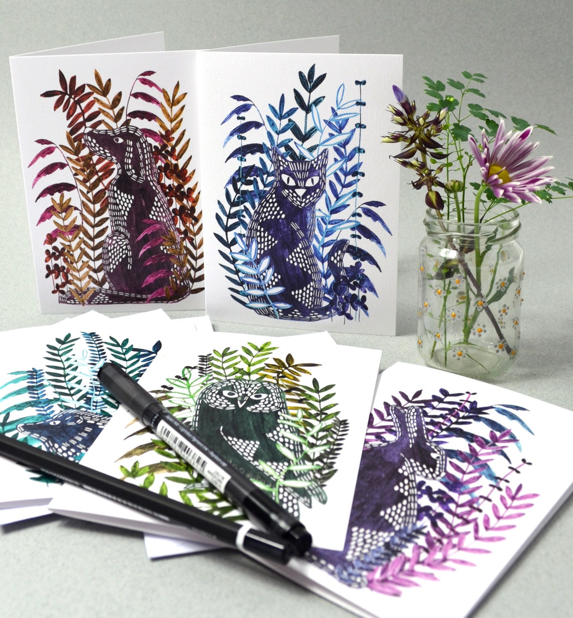 Hedgehog Card Greetings Card Illustration - Etsy