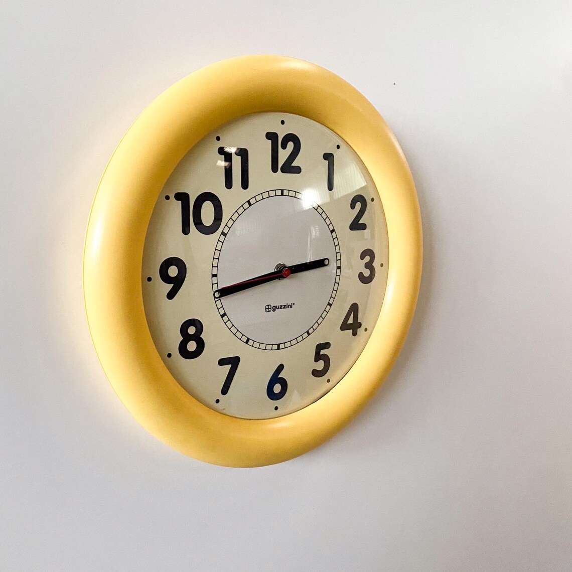 Guzzini Fratelli Orologio Da Parete Giallo Vintage Anni 90 - Etsy