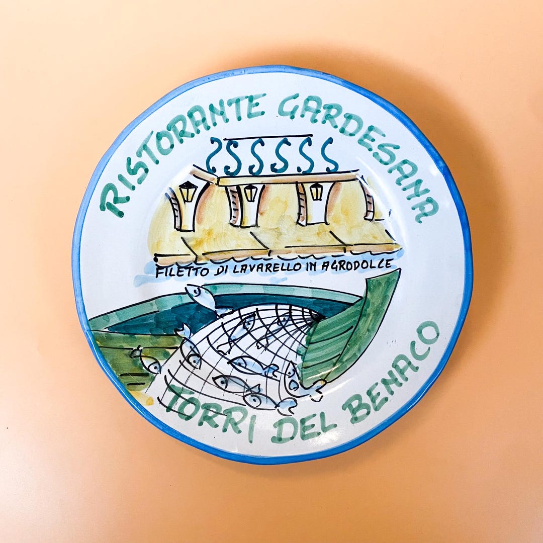 Piatto Del Buon Ricordo Vintage - Ristorante Gardesana - Torri Del ...