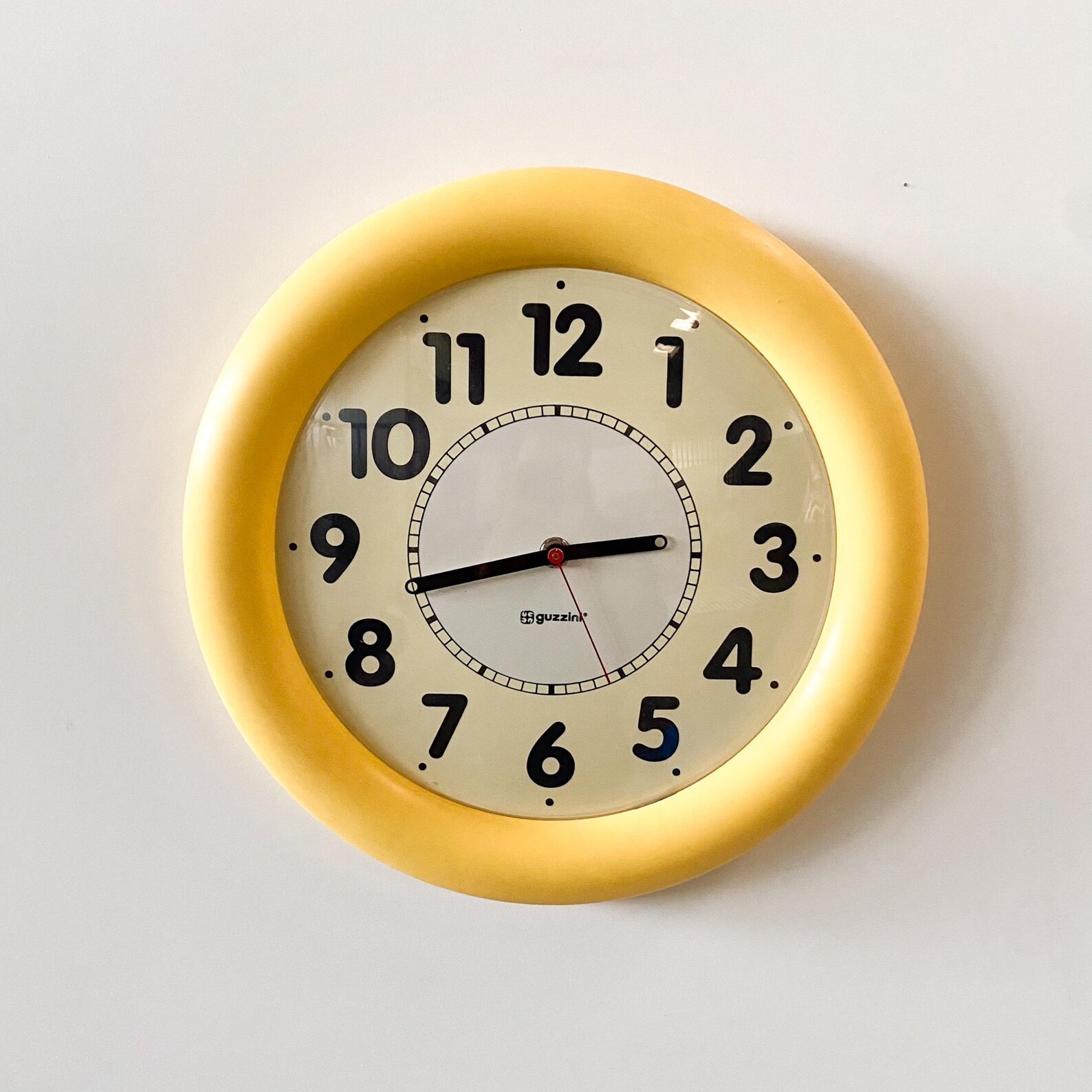 Guzzini Fratelli Orologio Da Parete Giallo Vintage Anni 90 - Etsy