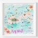 Key West Art, Key West Map, Key West Painting, Key West Decor, Key West ...