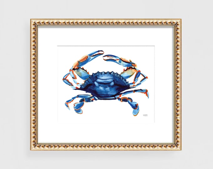 Blue Crab Tea Towel, Blue Crab Kitchen Decor, Maryland Blue Crab ...
