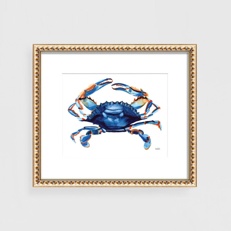Blue Crab Wall Art - Etsy