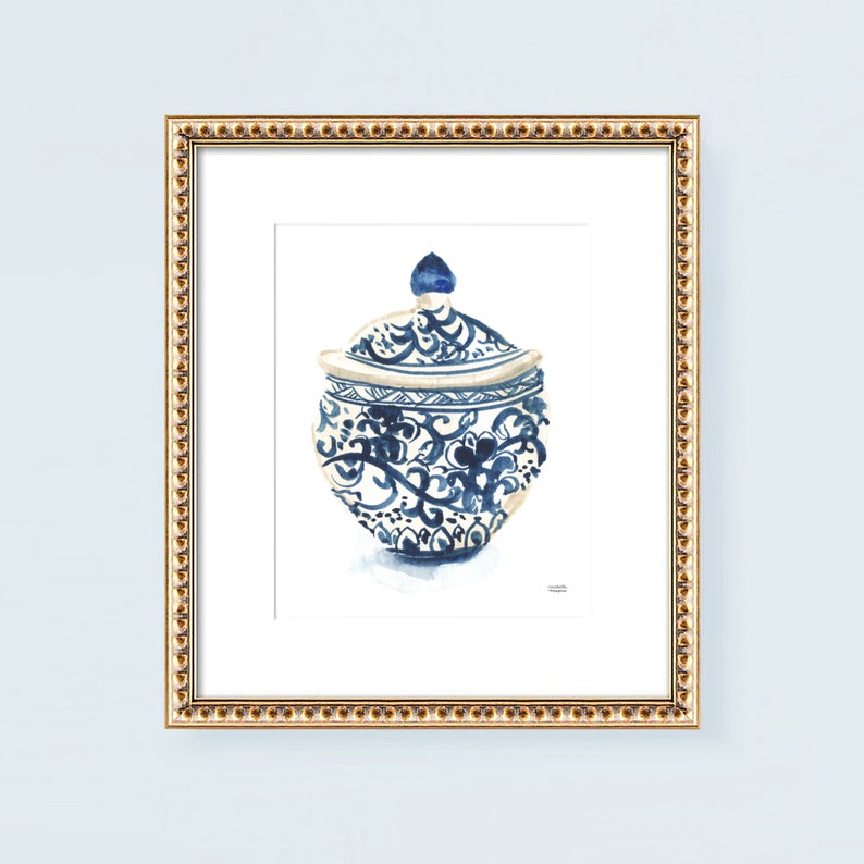 Ginger Jars Watercolor Paintings Ginger Jar Art Print Set of - Etsy