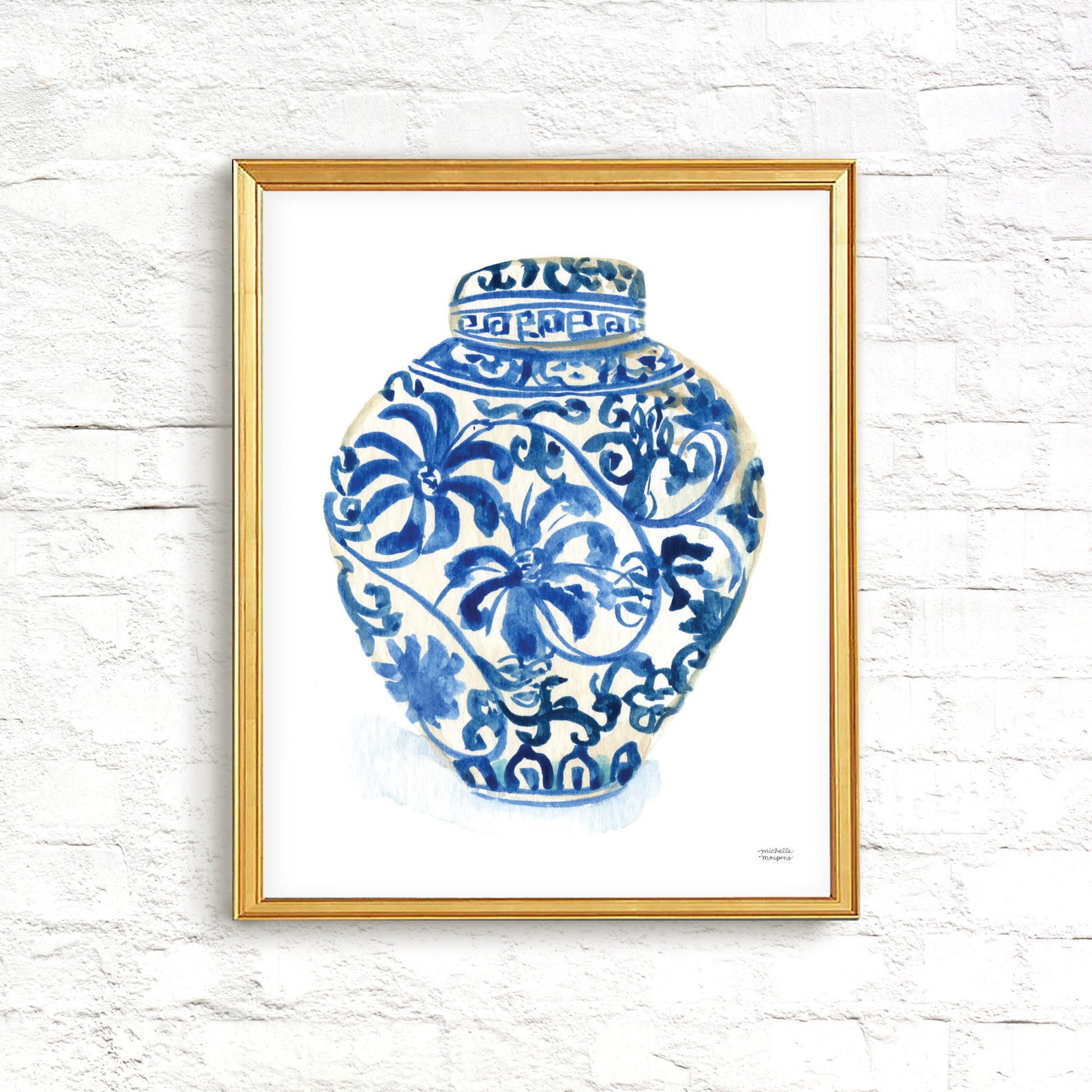 Grandmillennial Art Print Ginger Jar Art Grandmillennial | Etsy