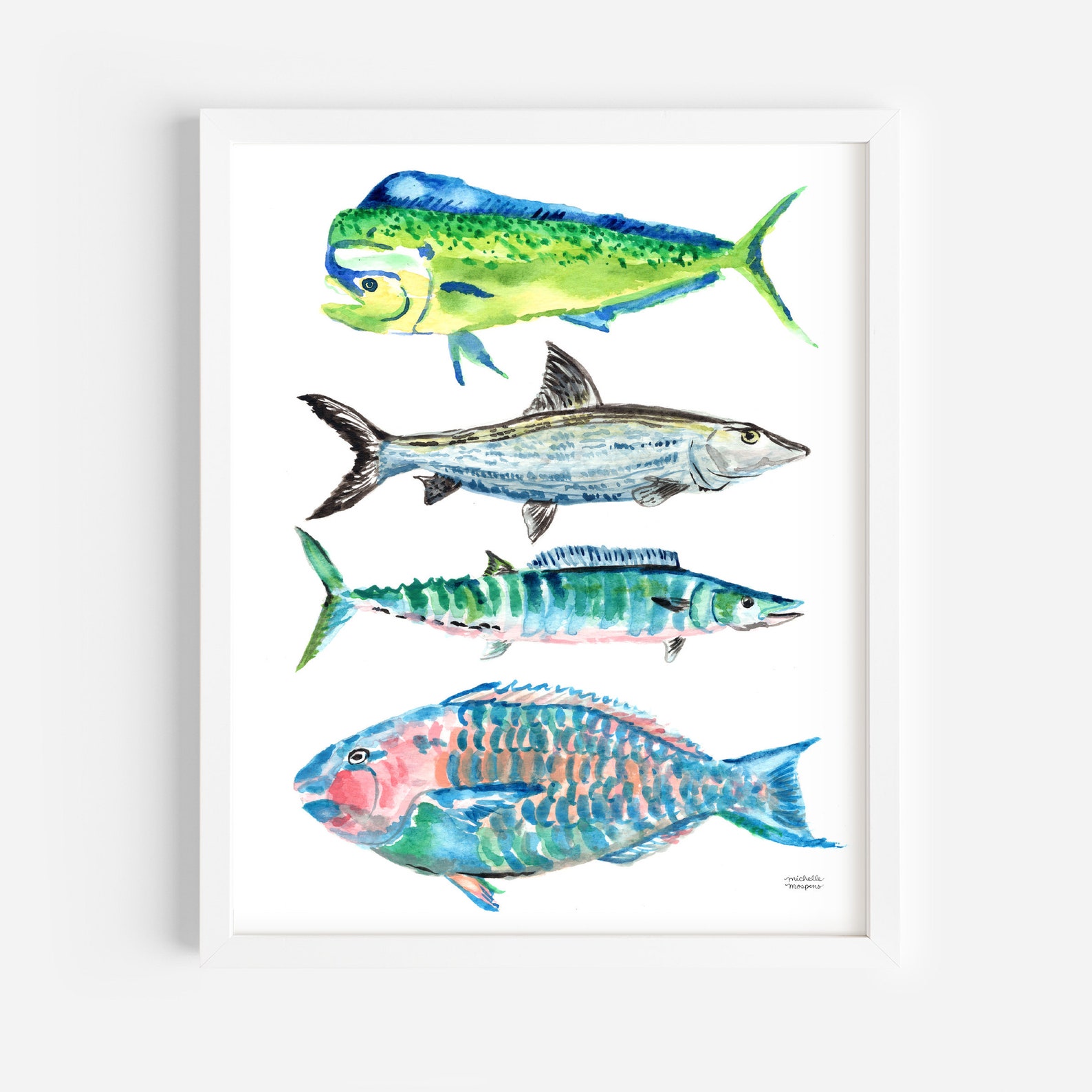 Fish Artwork, Fish Print, Tropical Fish Wall Art, Watercolor Fish Decor ...