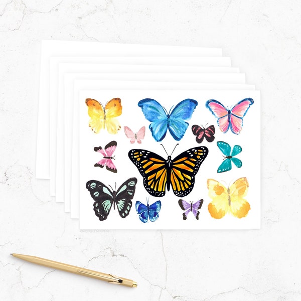 Butterfly Note Cards - Etsy
