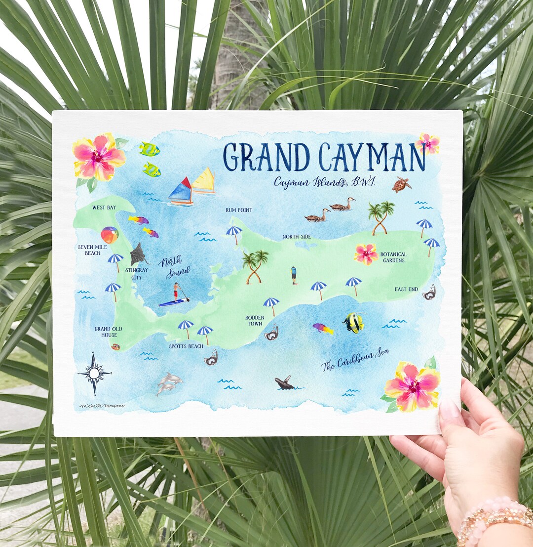 Grand Cayman Art Print, Grand Cayman Print, Grand Cayman Wall Art ...