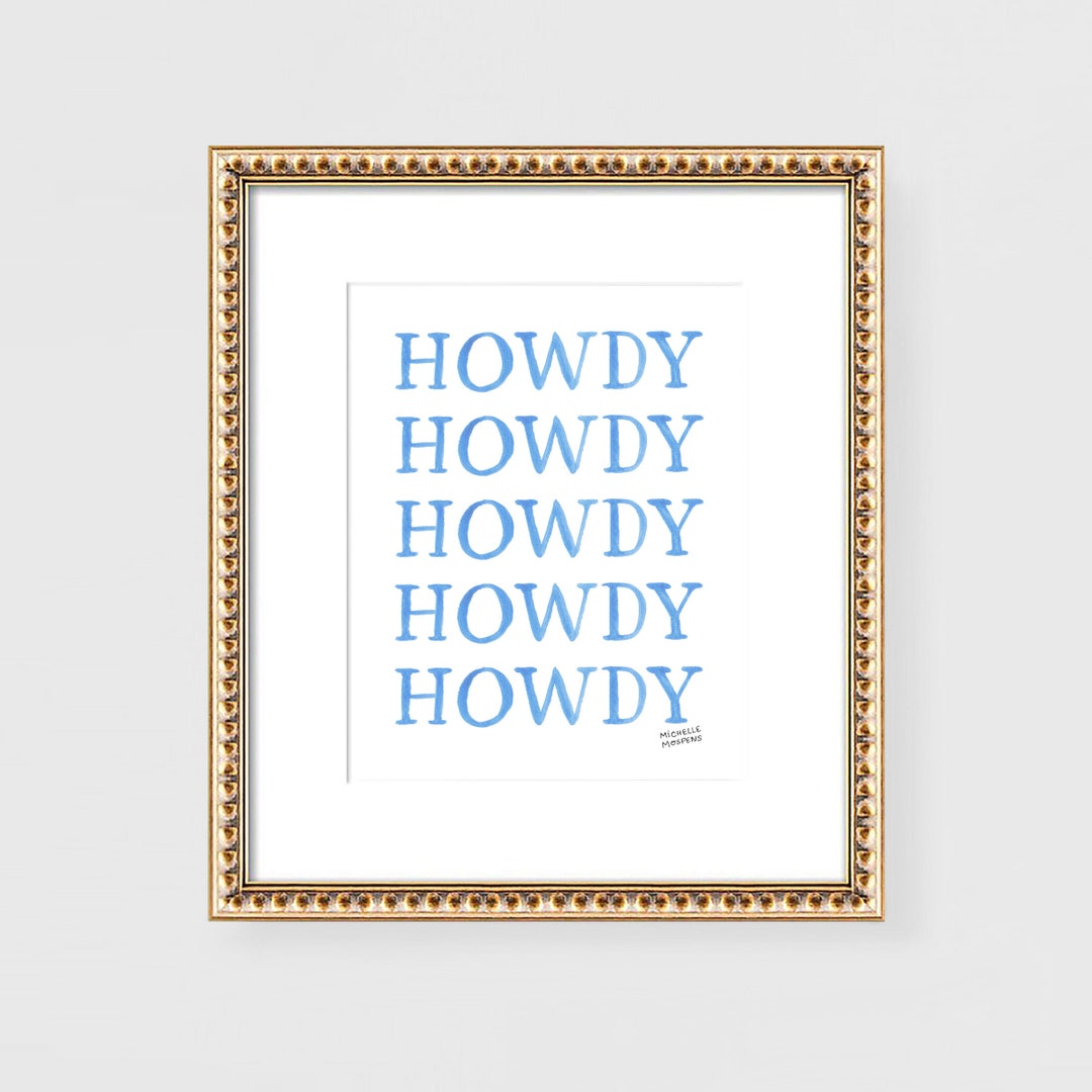 Coastal Cowgirl Art Painting Coastal Cowgirl Howdy Dorm Room Decor ...