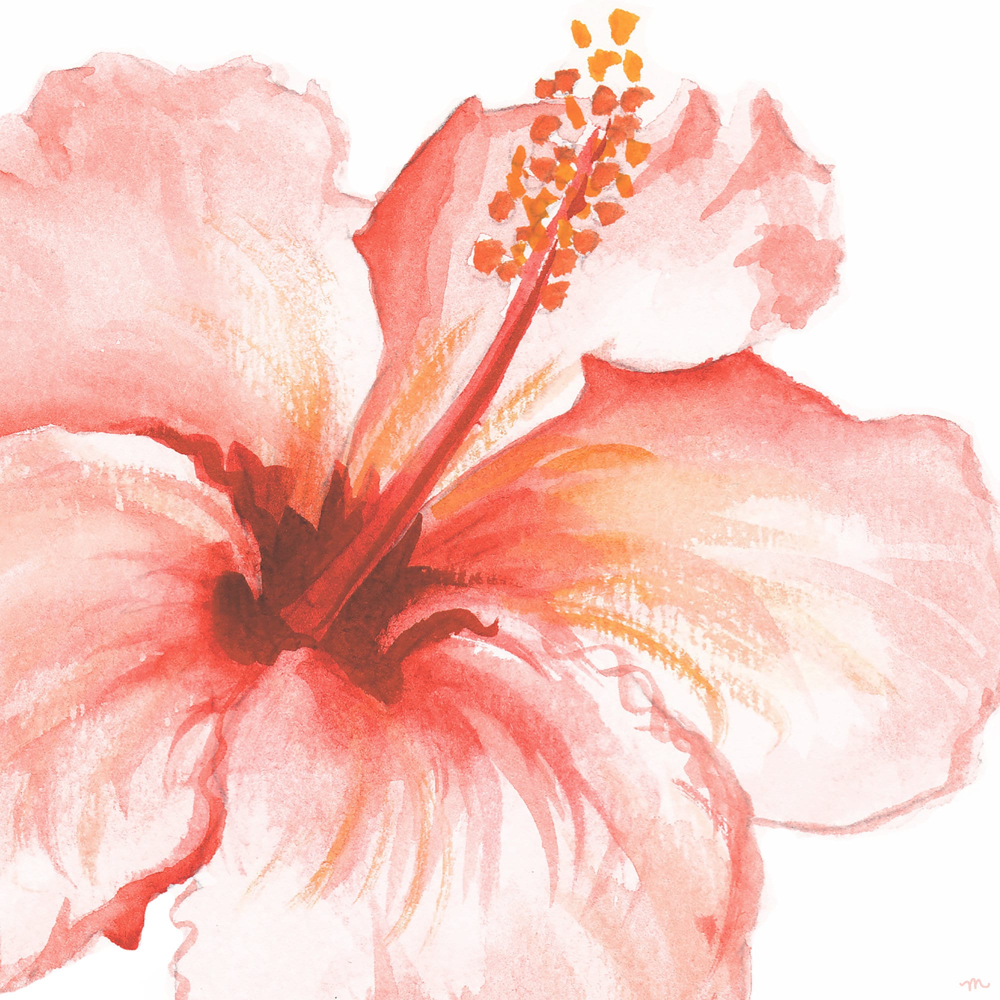 Hibiscus Print Hibiscus Wall Art: Watercolor Tropical Flower - Etsy