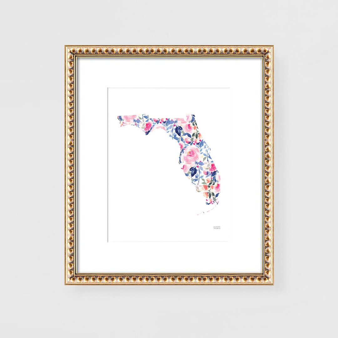 Florida Art Florida Wall Art Florida Art Print Florida - Etsy