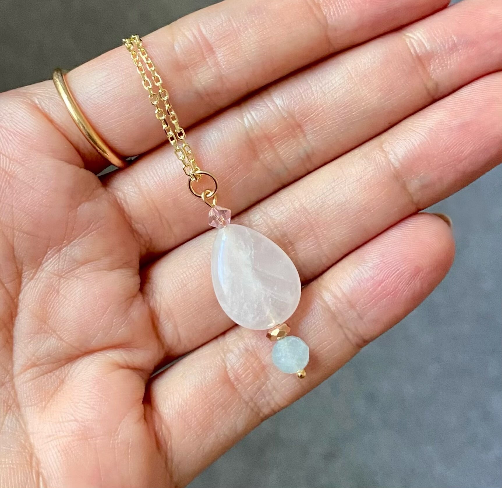 Fertility and Pregnancy Necklace Rose Quartz Necklace - Etsy