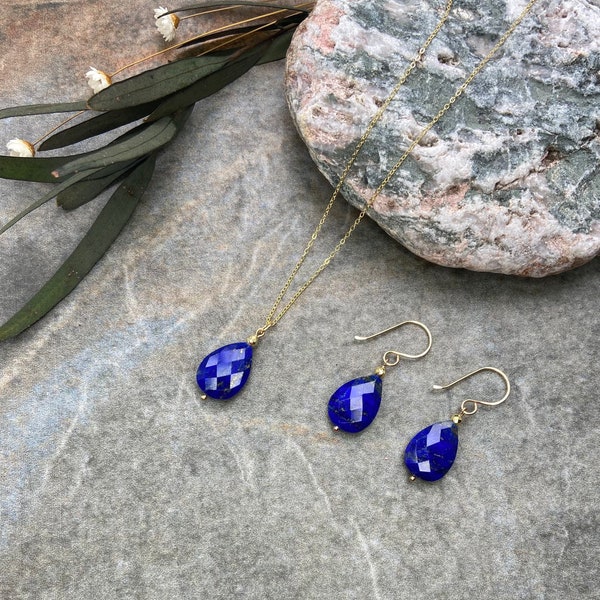 Lapis Jewelry Set - Etsy